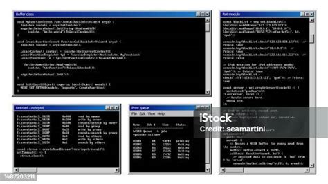Vintage Pc Software Windows Interface Vector Set向量圖形及更多編碼圖片 編碼 電腦軟件
