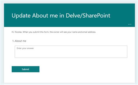 Update User Profile Using Power Automate And Forms
