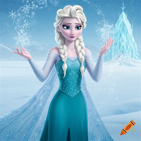 Elsa And Anna From Frozen Hold Hands In A Snowy Forest With Falling