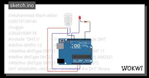 Sensor Dht Dengan Led Copy Wokwi Esp32 Stm32 Arduino Simulator