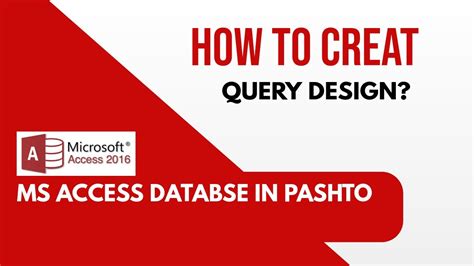 Ms Access Database Lecture 13 How To Create Query Design In Ms