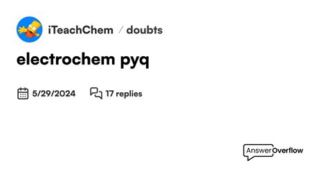 Electrochem Pyq Iteachchem