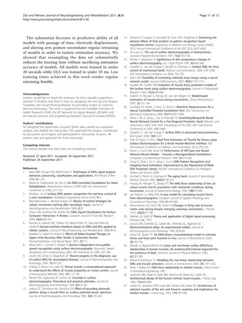 comparison of regression models for estimation of isometric wrist joint