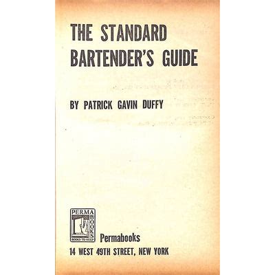 'The Standard Bartender's Guide' 1951