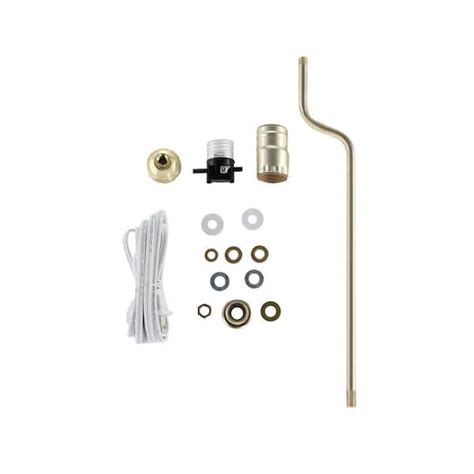 Aspen Creative Corporation Brass Make A Lamp Push Through Socket Kit 1 Pack 21025 The Home Depot