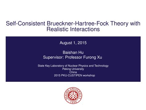Pdf Self Consistent Brueckner Hartree Fock Theory With Realistic
