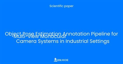 Esiode On Linkedin Scientific Research Object Pose Estimation