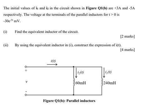 solved the initial values of i1 and 12 in the circuit shown