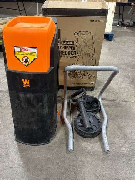 Wen 41121 15 Amp Rolling Electric Wood Chipper And Shredder Lambrecht Auction Inc