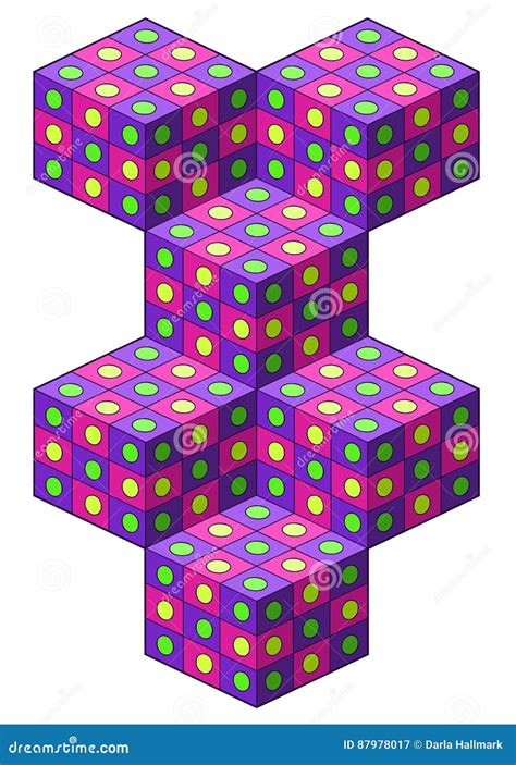 Cube Illusion Design Stock Vector Illustration Of Dramatic 87978017