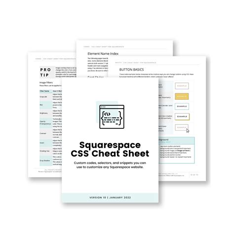 Squarespace Css Cheat Sheet The Codes You Need To Make Your Site