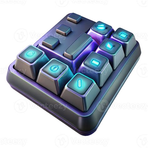 Dramatic Artistic A Close Up Of A Futuristic Keyboard With Glowing Keys