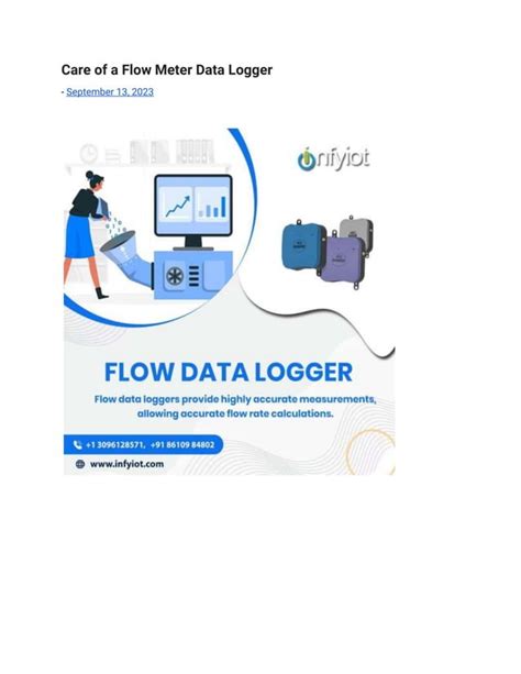 Care Of A Flow Meter Data Logger Docx