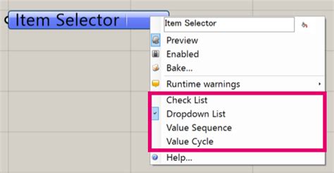 Grasshopper Dropdown Listを作成する Digiarchi