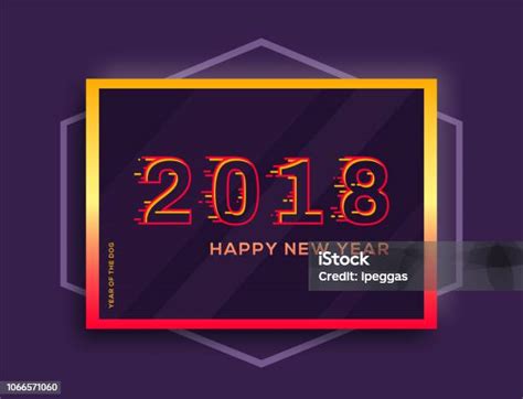 벡터 모션 효과 함께 2018 텍스트 디자인입니다 프레 젠 테이 션 전단지 캘린더 전단지 엽서 및 포스터에 대 한 벡터 일러스트 레이 션 12월에 대한 스톡 벡터 아트 및