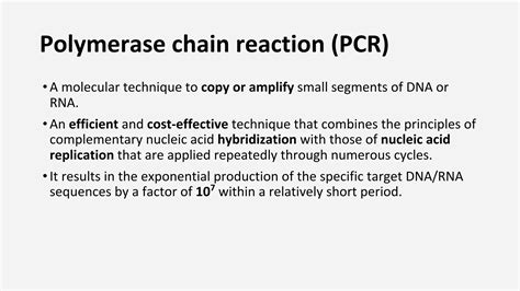 Polymerase Chain Reaction Principle Procedure And Applications Of Pcr Pdf