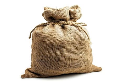 Vintage Sack Isolated On White Premium AI Generated Image