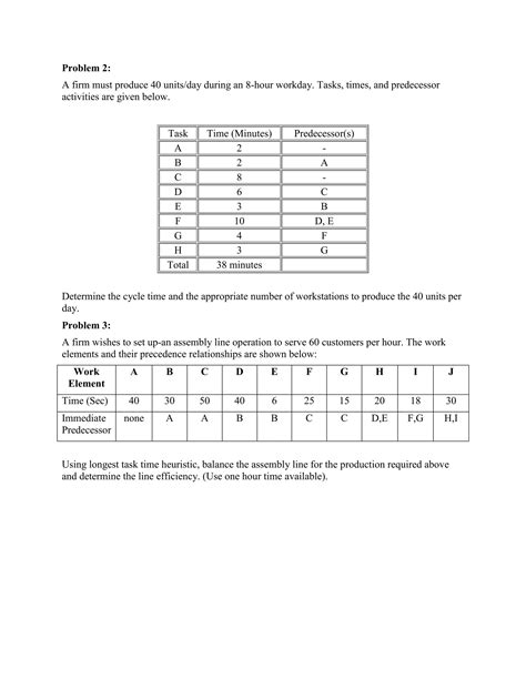 Om Problems Facility Layout Docx