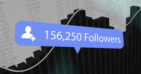 Blue Notification Bubble Floating Over Digital Bar Chart With User