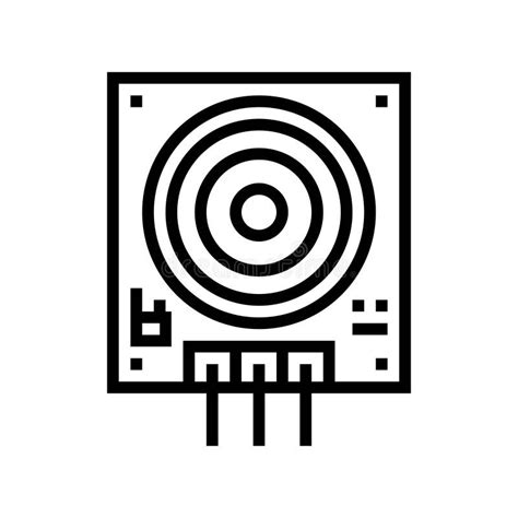 Touch Sensor Module Line Icon Vector Illustration Stock Vector Illustration Of Touch