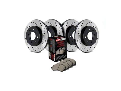 Stoptech Jeep Grand Cherokee Sport Axle Drilled Brake Rotor And Pad Kit