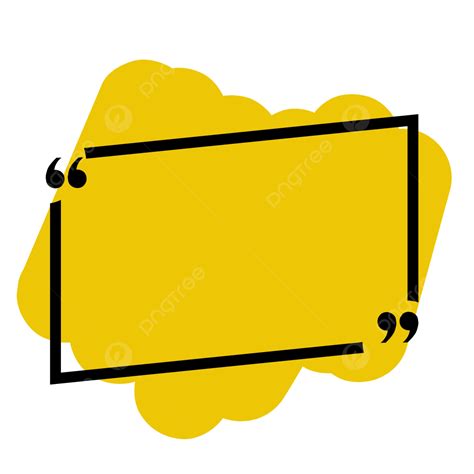 Yellow Quote Box Geometric Shape Vector Quote Box Yellow Quote Box