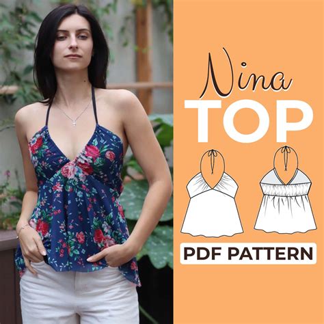 Peplum Halter Top Sewing Pattern Pattern Couture