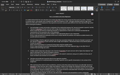 great project 50 part 1 correlation and linear