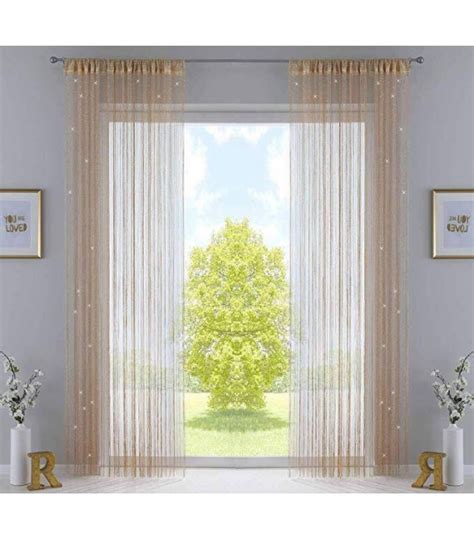 Готово перде на ресни цвят златист с лъскав ефект пришита универсална