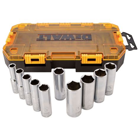 10 Pc 1 2 In Drive Deep Socket Set DEWALT