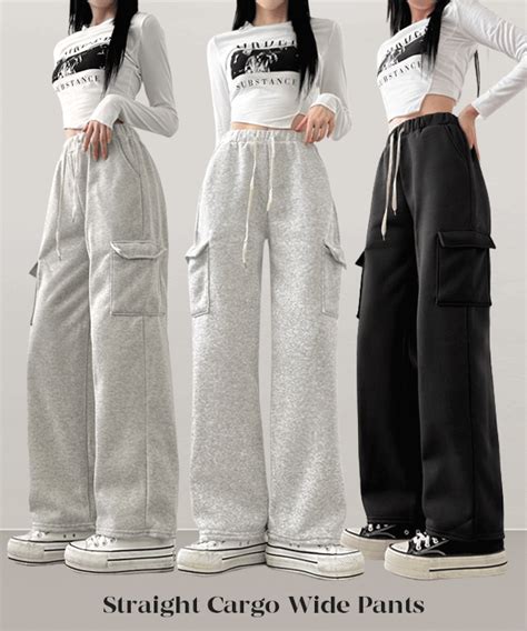 11할인 기모착한가격 건빵일자 카고와이드팬츠 에이블리