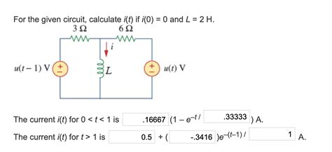 Solved For The Given Circuit Calculate I T If I And Chegg