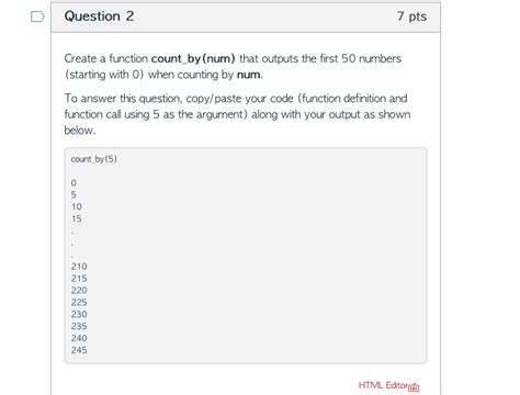 solved 7 pts d question 2 create a function count by num
