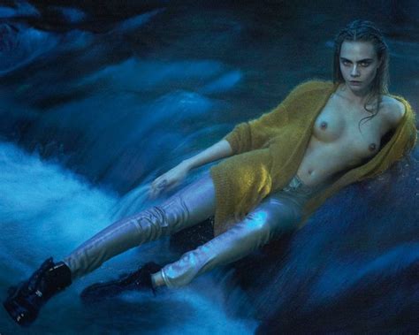 Cara Delevingne Topless Tits For Fashion