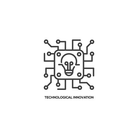 Technological Innovation Icon Modern Sign Linear Pictogram Outline Symbol Simple Thin Line