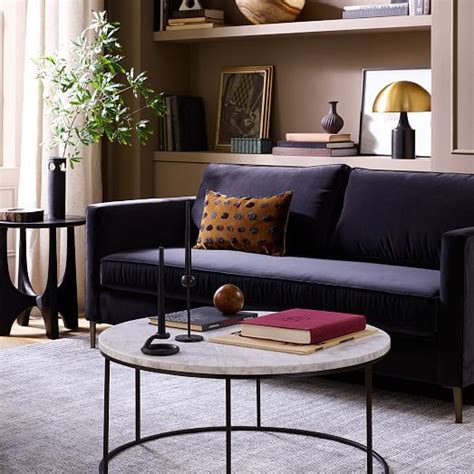 Streamline Round Marble Coffee Table 34 West Elm Furniture West