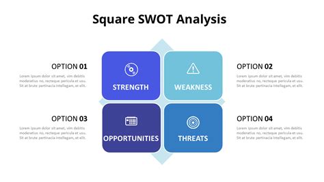 SWOT Grid Analysis Diagram Animated Slides In PowerPoint