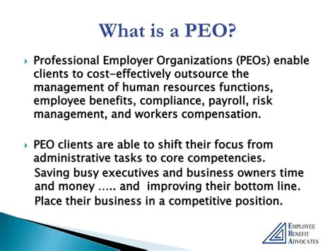 The Peo Service Model Ppt