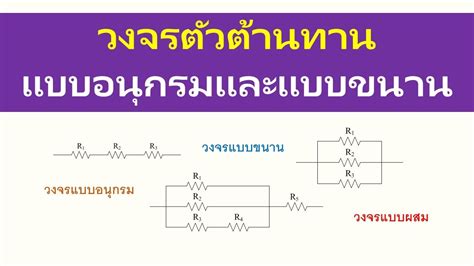 วงจรตัวต้านทาน แบบอนุกรมและแบบขนาน ข่าวสารล่าสุดเกี่ยวกับ วงจรไฟฟ้า