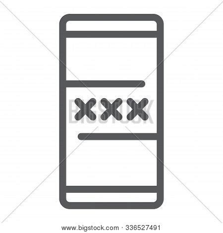 Porn App Line Icon Vector Photo Free Trial Bigstock