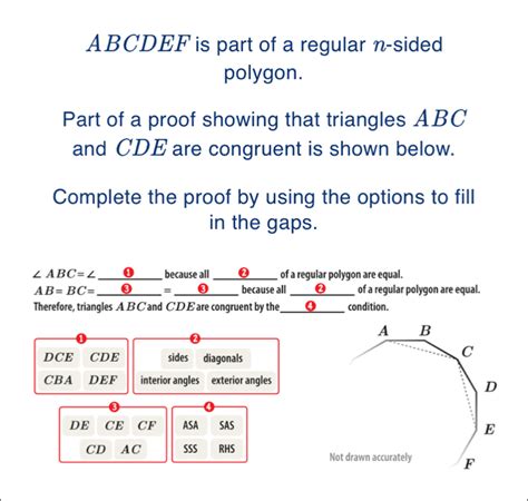 solved abcdef is part of a regular n sided polygon part of a proof