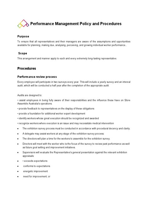Performance Management Policy And Procedures Pdf Performance