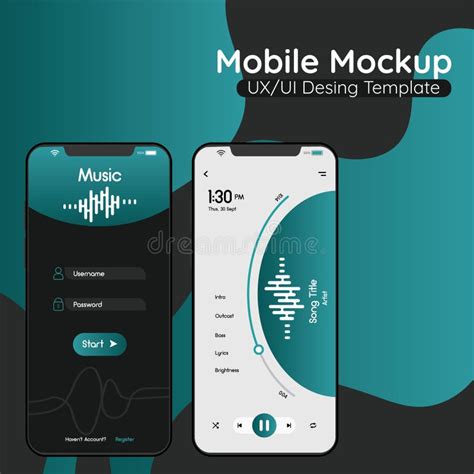 Colored Mobile App Mockup Templates Vector Stock Vector Illustration Of Concept Isolated