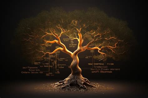 Premium Photo Abstract Visualization Of A Branching Tree With Generative Ai