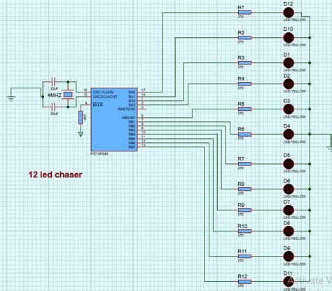 12 led chaser with pic16f84 azad electronics
