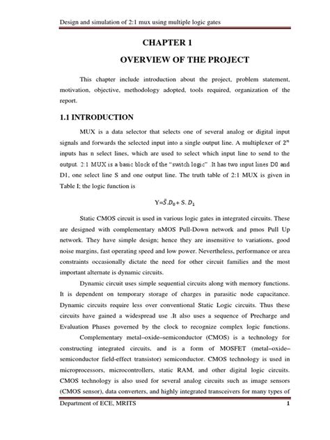 Design And Simulation Of 2 1 Mux Using Multiple Logic Gates Pdf