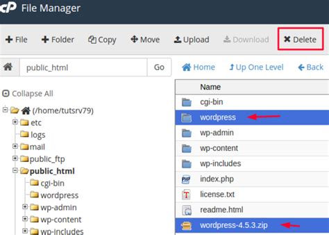 How To Move Website From A Subfolder To The Base Domain Via File Manager