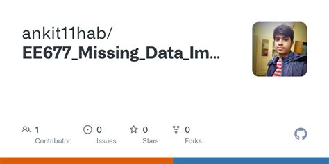 GitHub Ankit11hab EE677 Missing Data Imputation