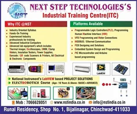 3 4 6 Months Labview And Plc Based Industrial Training Center At