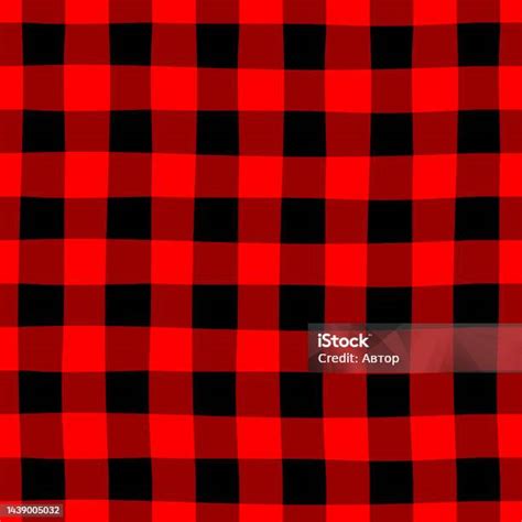클래식 체크 무늬 격자 무늬 빨간색 격자 매끄러운 패턴 주방 수건 패브릭 인쇄 템플릿입니다 간단한 전통적인 벡터 배경입니다 0명에 대한 스톡 벡터 아트 및 기타 이미지